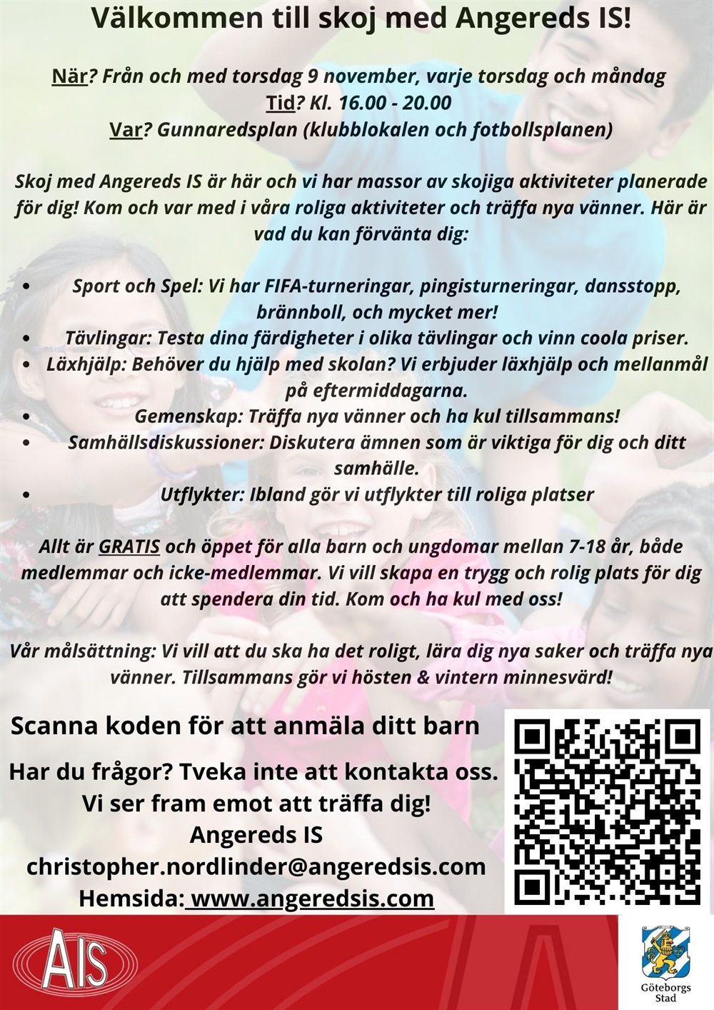 Välkommen till skoj med Angereds IS / Angereds IS